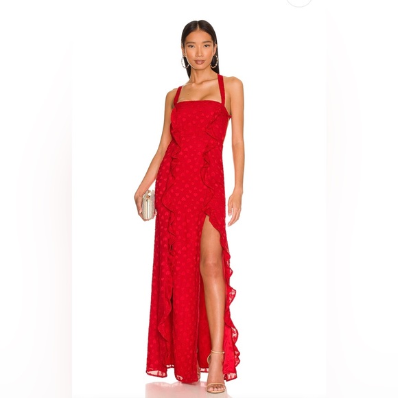 MAJORELLE | Dresses | Nwt Majorelle Revolve Maisie Gown In Ruby Red | Poshmark